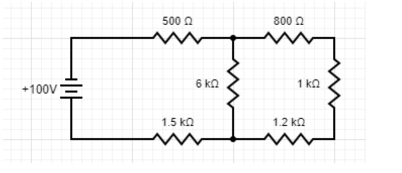 Solved What is the current flowing through the 6000ohm | Chegg.com