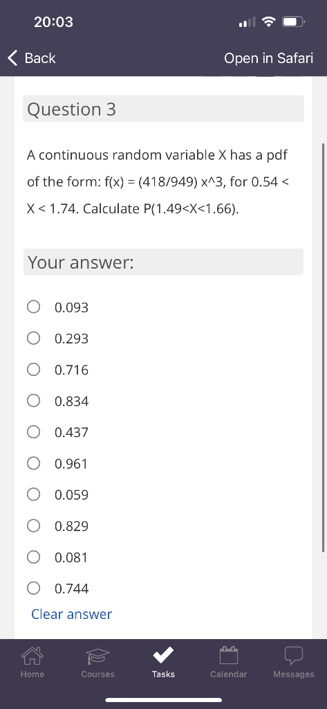 Solved A continuous random variable X has a pdf of the form: | Chegg.com