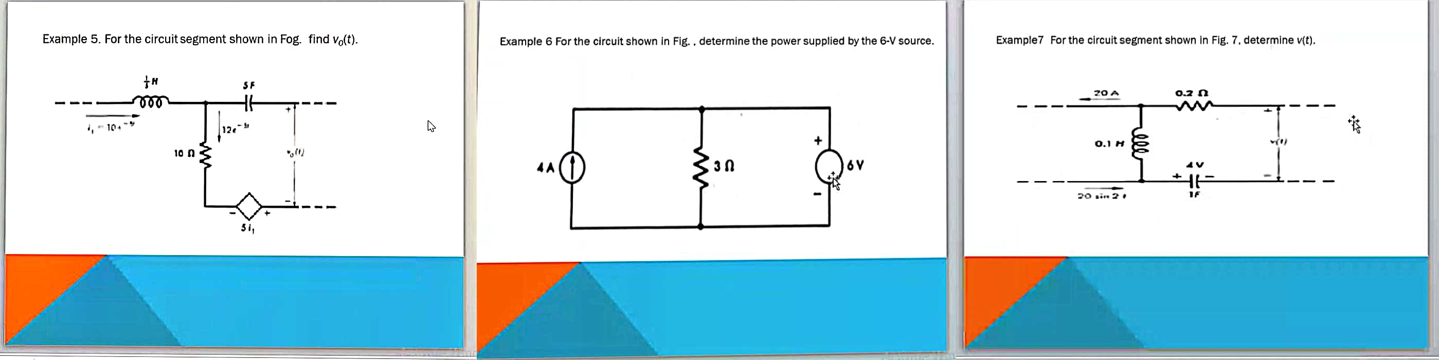 Solved Example 5. For the circuit segment shown in Fog. find | Chegg.com