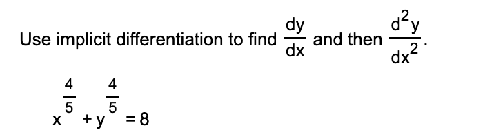 Solved Use implicit differentiation to find dy day and then | Chegg.com
