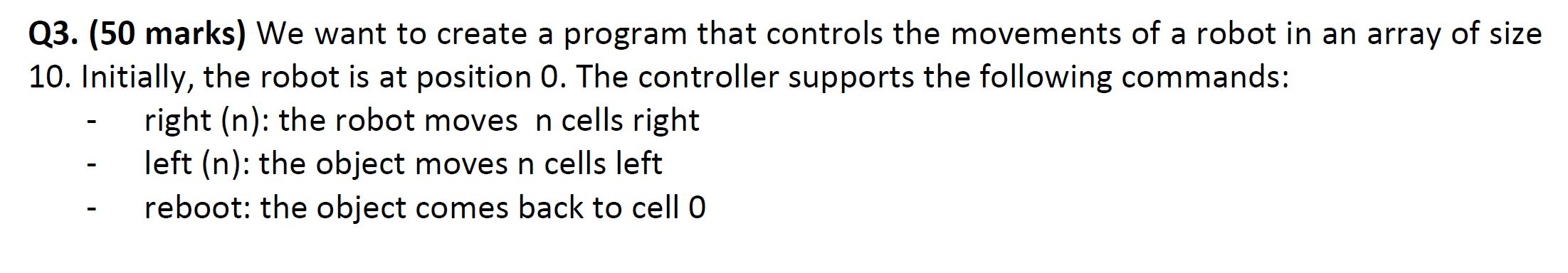 Q3. (50 marks) We want to create a program that | Chegg.com