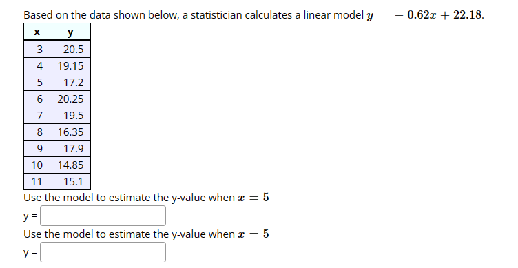 Solved Racer nn the data shown below, a statistician | Chegg.com
