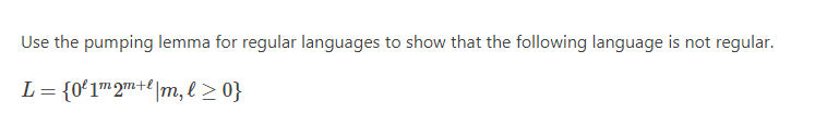 Solved Use the pumping lemma for regular languages to show | Chegg.com