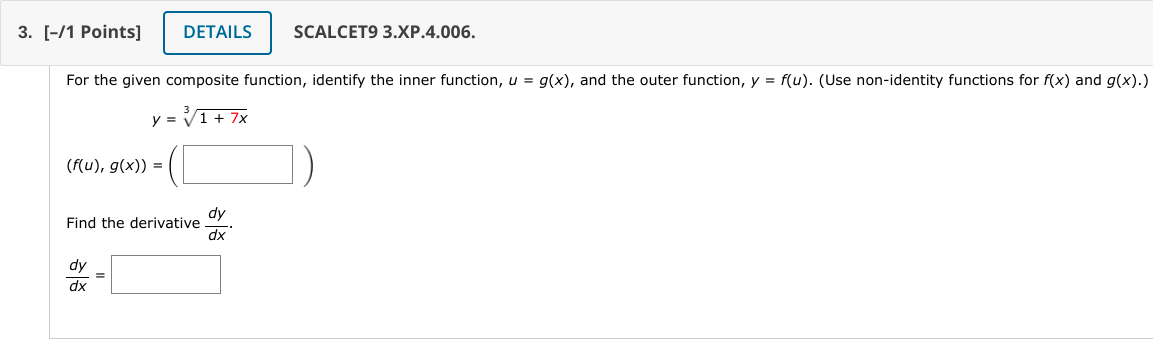 Solved For The Given Composite Function Identify The Inner 
