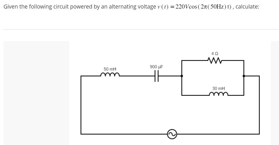 Solved Given the circuit represented in the figure below, | Chegg.com