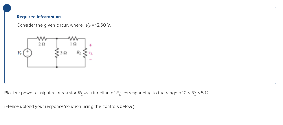 *Plot ﻿the power dissipated in ﻿resistor RL as ﻿a | Chegg.com