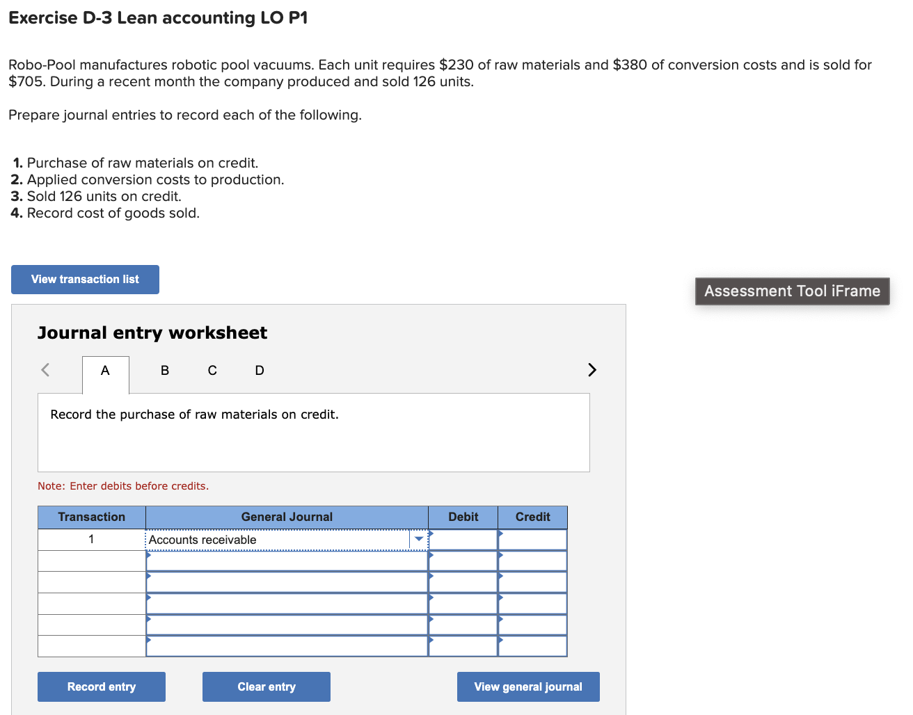 Solved \r\n\r\nJournal entry worksheet Record the sold 126 | Chegg.com