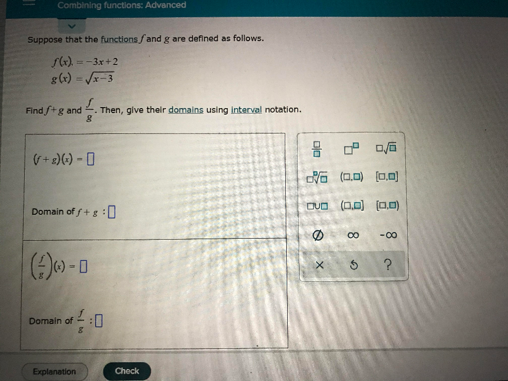 Solved Combining functions: Advanced Suppose that the | Chegg.com