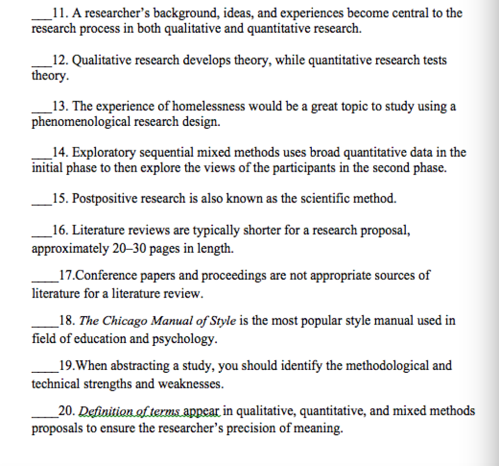 Solved 11. A researcher's background, ideas, and experiences | Chegg.com