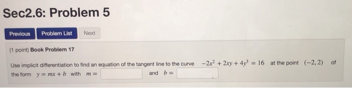 Solved Sec2.6: Problem 4 Previous Problem List Next 1 point) | Chegg.com