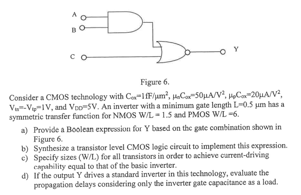 Solved B со Figure 6. Consider a CMOS technology with | Chegg.com