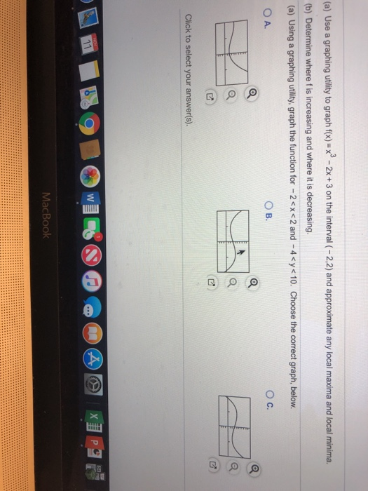 Solved (a) Use a graphing utility to graph fx)- x3 -2x +3 on | Chegg.com