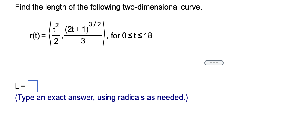 Solved Find the length of the following three-dimensional | Chegg.com