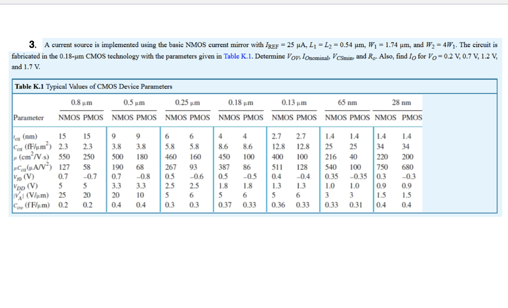Solved 3. A current source is implemented using the basic | Chegg.com