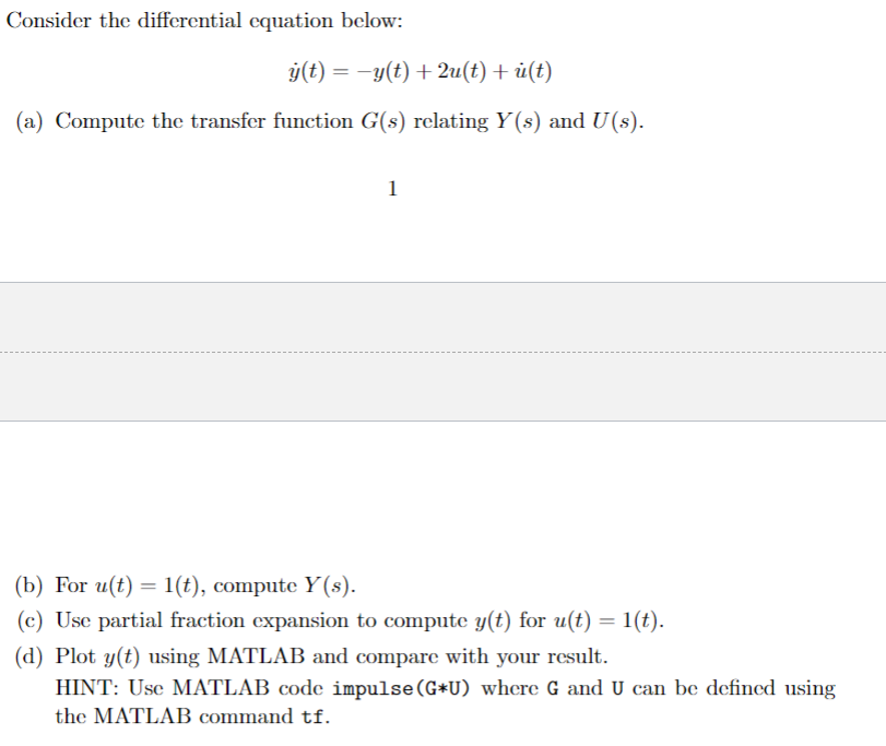 Solved Consider the differential equation below: | Chegg.com