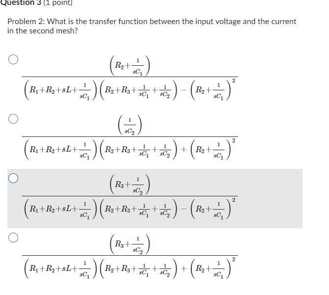 Solved 2. Find an expression for the transfer function | Chegg.com