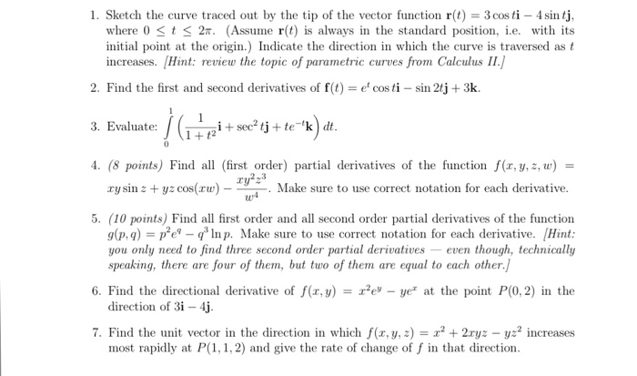 Solved Sketch the curve traced out by the tip of the vector | Chegg.com