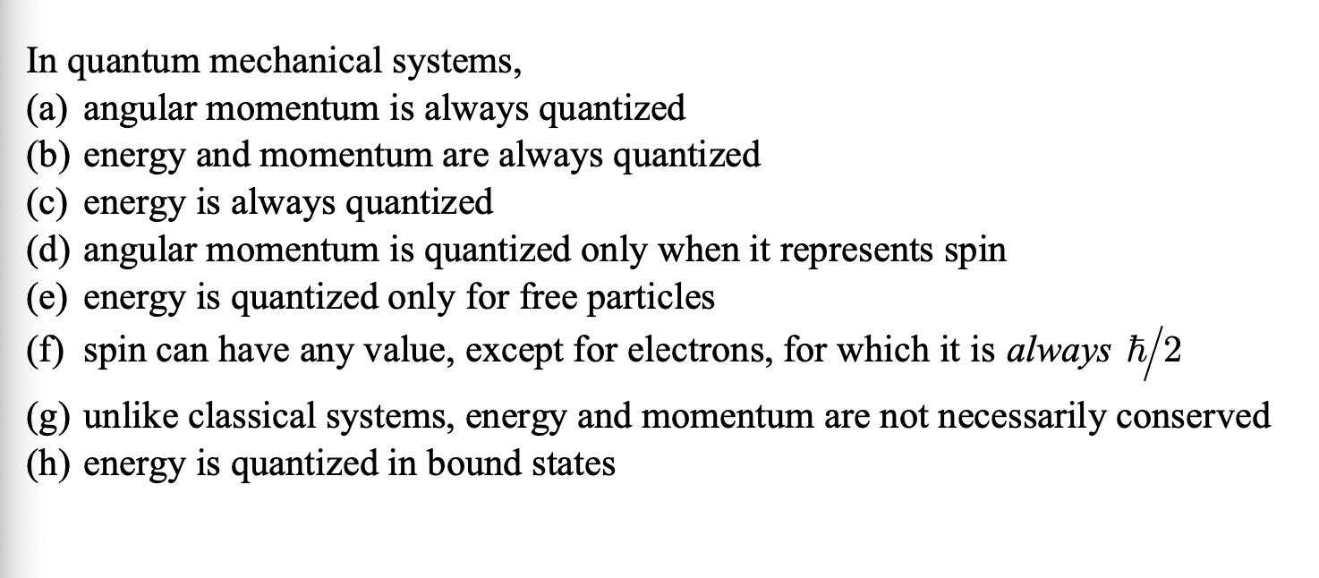 Solved In quantum mechanical systems, (a) angular momentum | Chegg.com