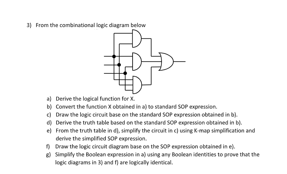 3 From The Combinational Logic Diagram Below A 