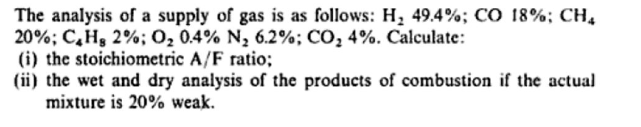 Solved The analysis of a supply of gas is as follows: | Chegg.com