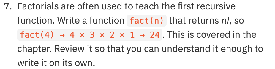 Solved 7. Factorials are often used to teach the first | Chegg.com