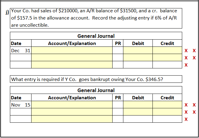 Solved Your Co. had sales of $126000, an A/R balance of | Chegg.com