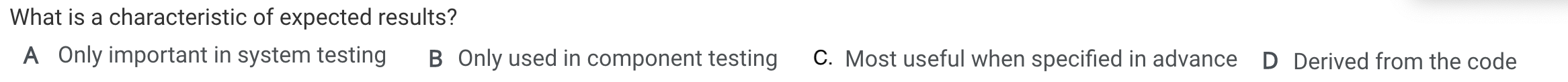 Solved What is a characteristic of expected results? A Only | Chegg.com