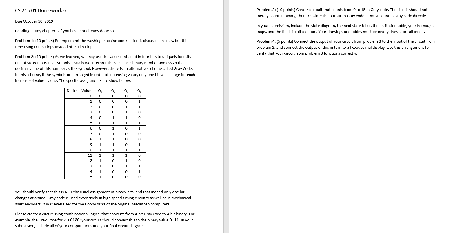 CS 215 01 Homework 6 Problem 3: (10 points) Create a | Chegg.com