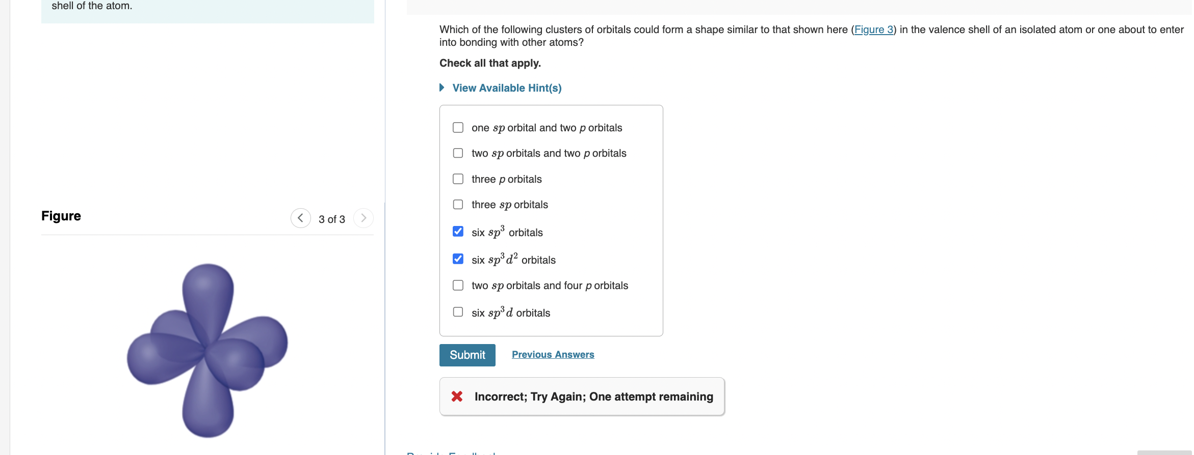 Solved Which of the following clusters of orbitals could | Chegg.com