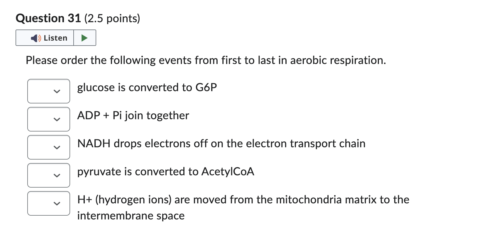 Solved Please order the following events from first to last | Chegg.com