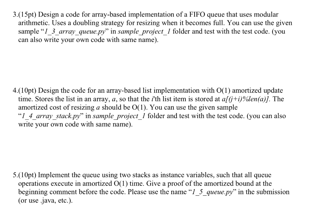 Solved 1.3 array queue sample code: from utils import | Chegg.com