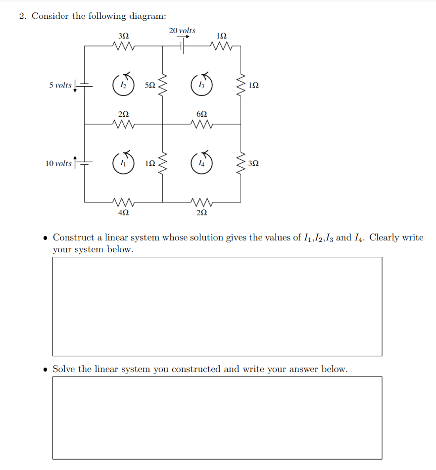 Solved Consider the following diagram:Construct a linear | Chegg.com