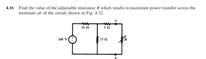 Solved Find the value of the adjustable resistance R which | Chegg.com