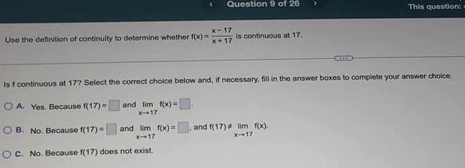 Solved Use the definition of continuity to determine whether | Chegg.com