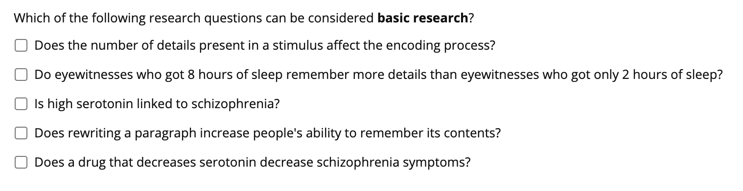 Solved Which of the following research questions can be | Chegg.com