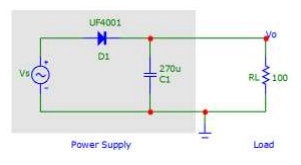 Solved Question 2 (Filtering a rectified AC voltage in | Chegg.com