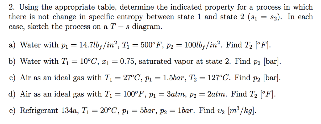 Solved 2. Using the appropriate table, determine the | Chegg.com