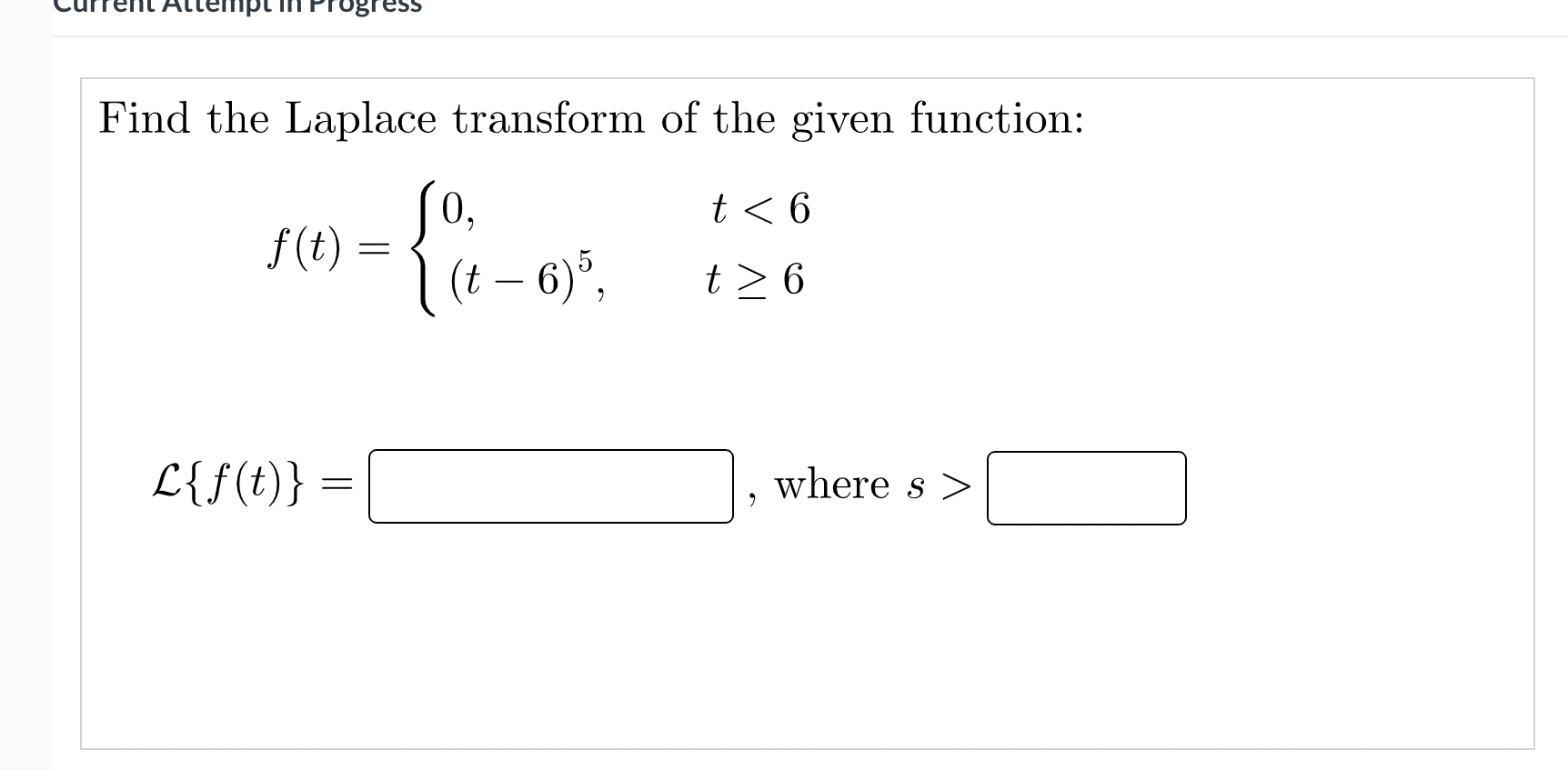 Solved Find the Laplace transform of the given function: | Chegg.com