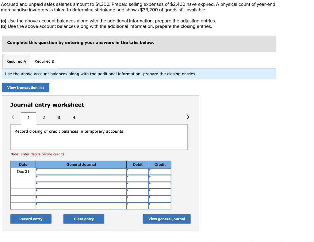 Solved The following list includes selected permanent | Chegg.com