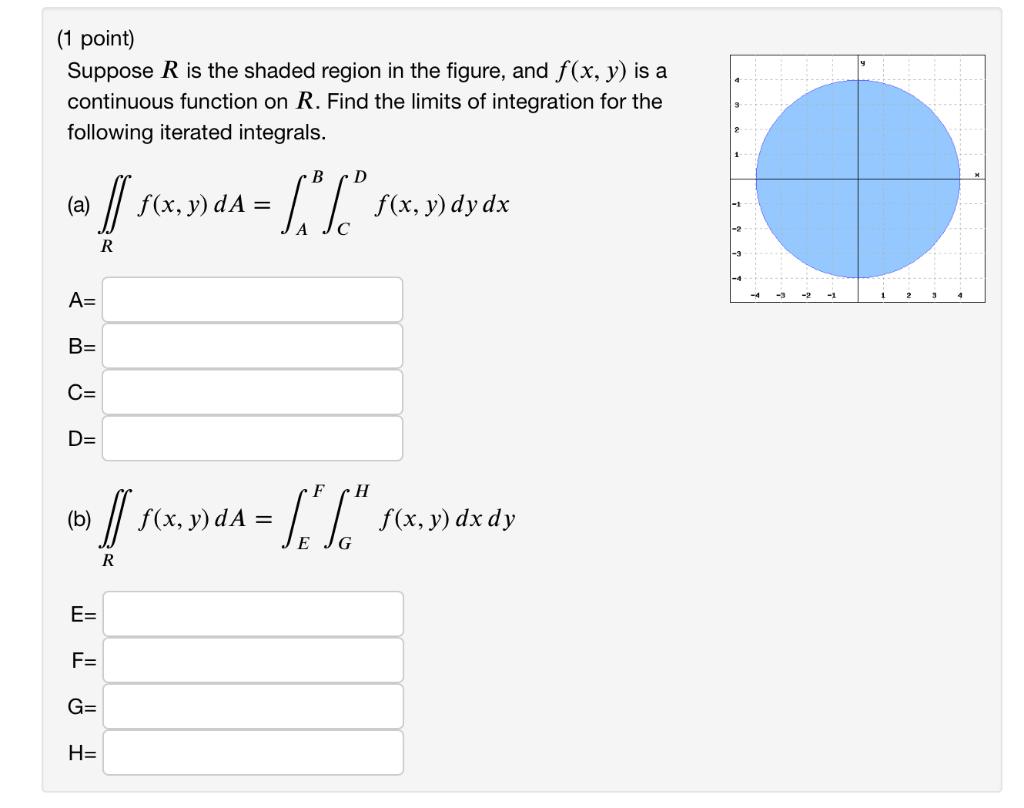 Solved Suppose R is the shaded region in the figure, and | Chegg.com