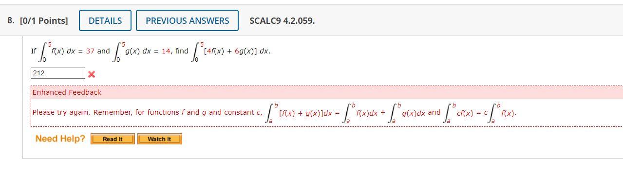 Solved 8. [0/1 Points] DETAILS PREVIOUS ANSWERS SCALC9 | Chegg.com