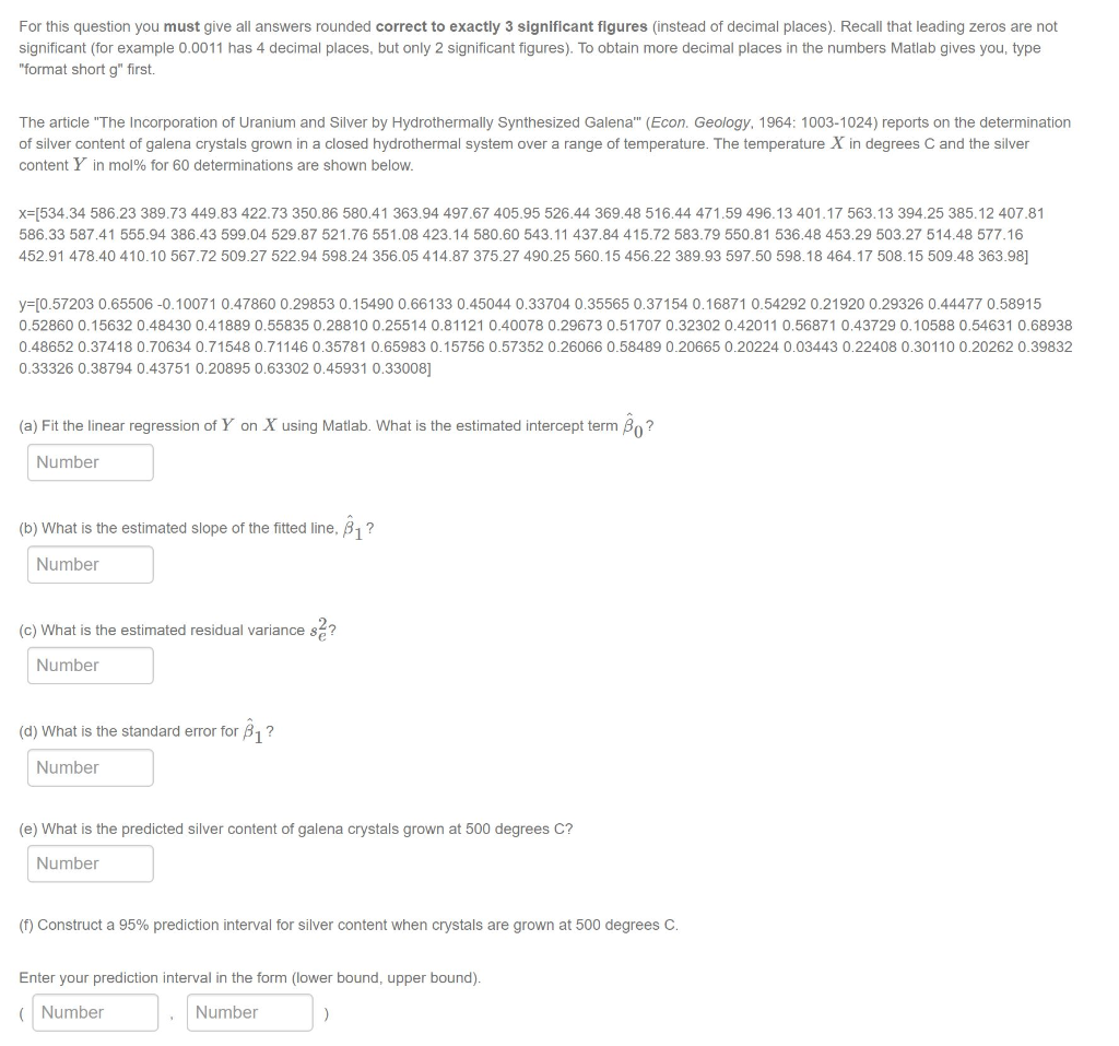 Solved For this question you must give all answers rounded | Chegg.com