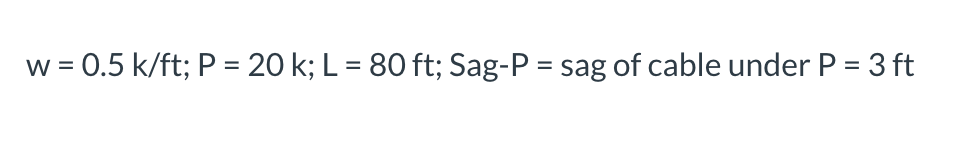 2) For the cable structure below: a) Solve for the | Chegg.com