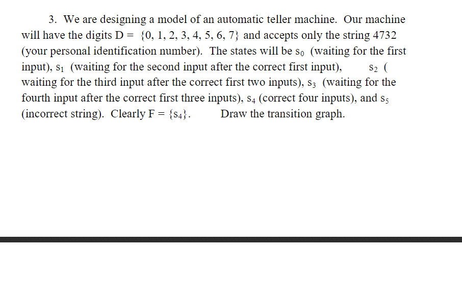 Consider the finite-state automaton defined by the | Chegg.com