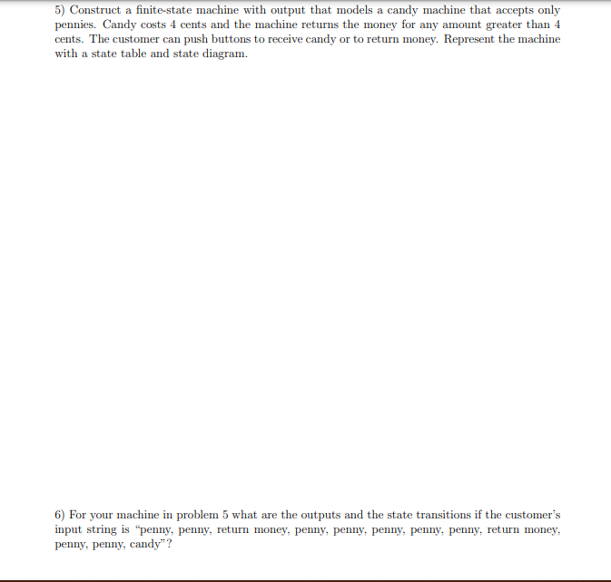 Solved 5) Construct a finite-state machine with output that | Chegg.com