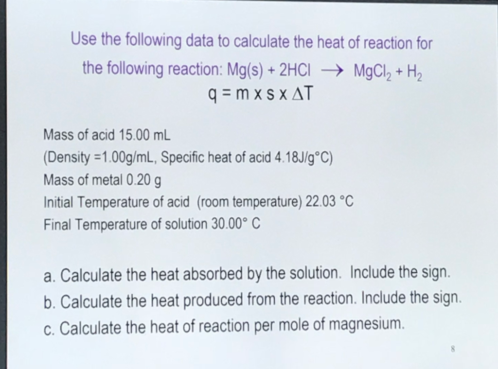 How To Calculate The Heat Of Reaction How To Calculate The Heat Of Reaction