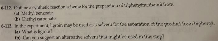 Solved 6-112. Outline a synthetic reaction scheme for the | Chegg.com