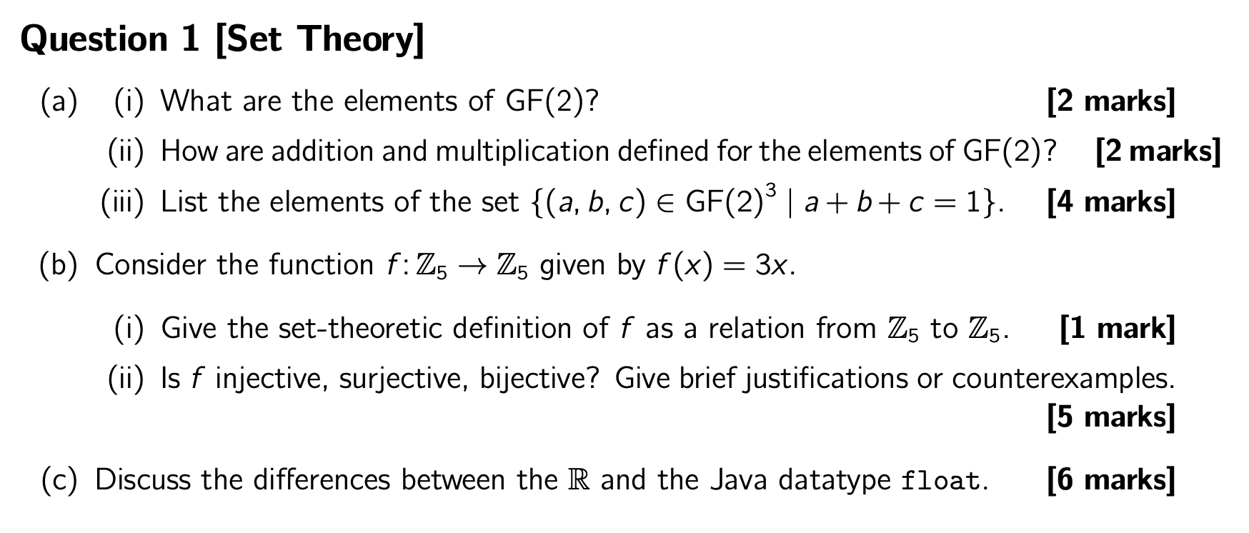 Solved Question 1 [Set Theory] (a) (i) What are the elements | Chegg.com