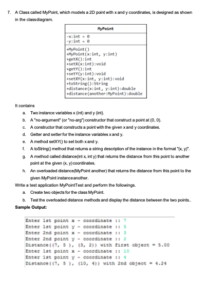 Solved Write this program in Java language OOP | Chegg.com
