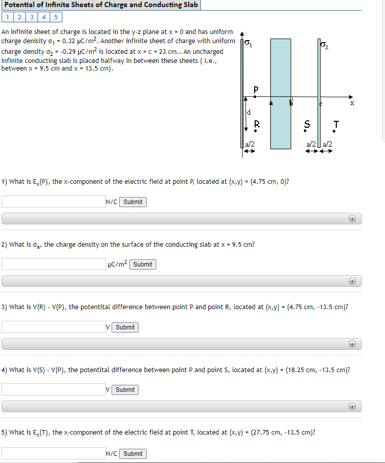 Solved Potential of Infinite Sheets of Charge and Conducting | Chegg.com